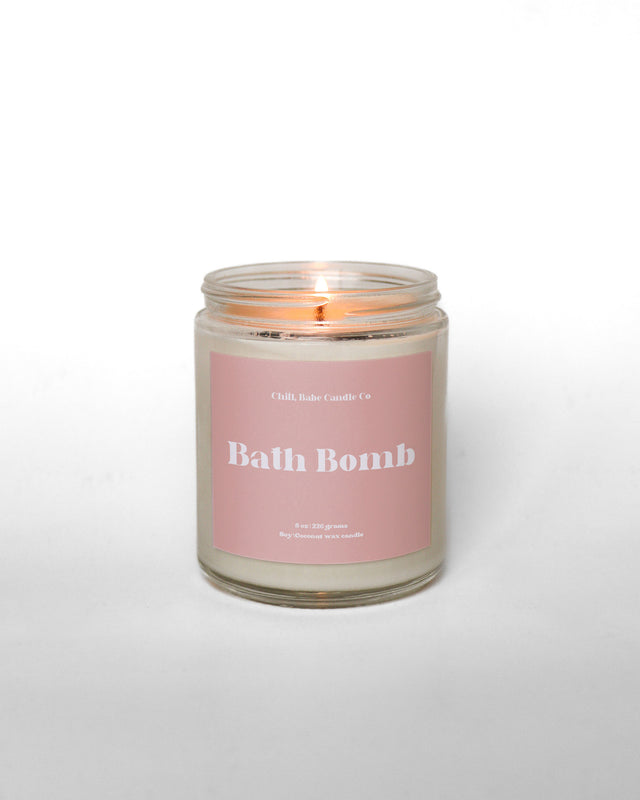 Bath Bomb Candle - Citrus, Jasmine, Pachouli - Chill, Babe Candle Co.