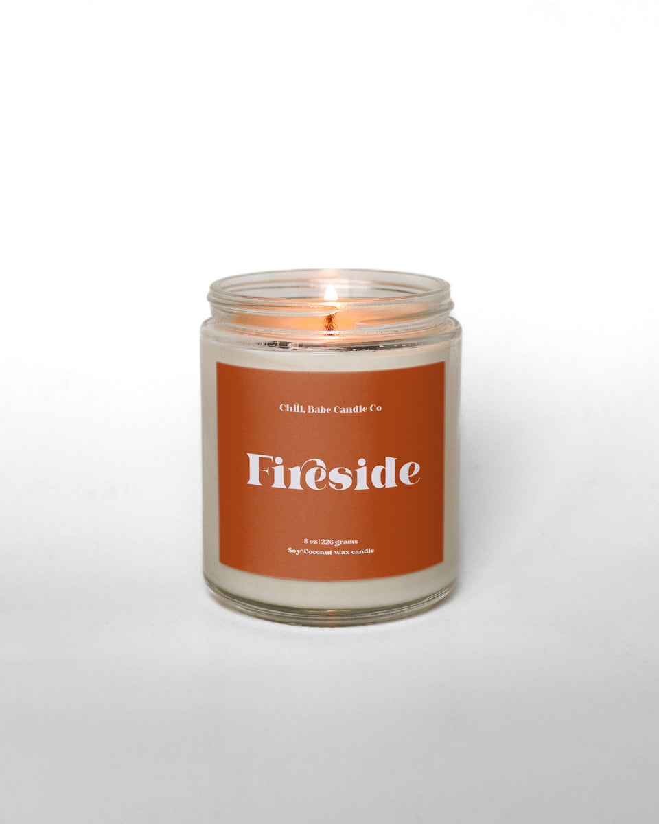 Fireside Candle | Vanilla + Smokey Woods - Chill, Babe Candle Co