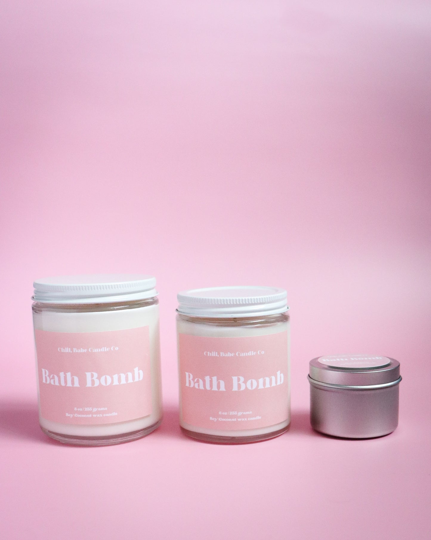 Bath Bomb Candle| Citrus + Jasmine + Pachouli - Chill, Babe Candle Co.